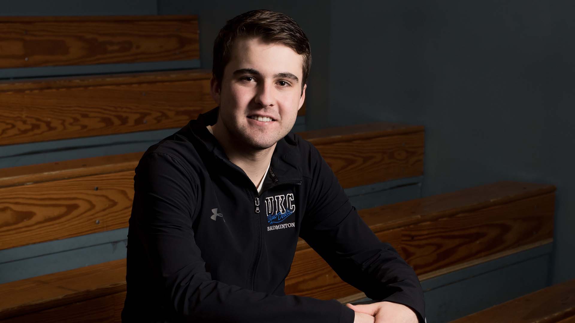 Badminton champ and chemistry student Bryce Mason has his head in the ...