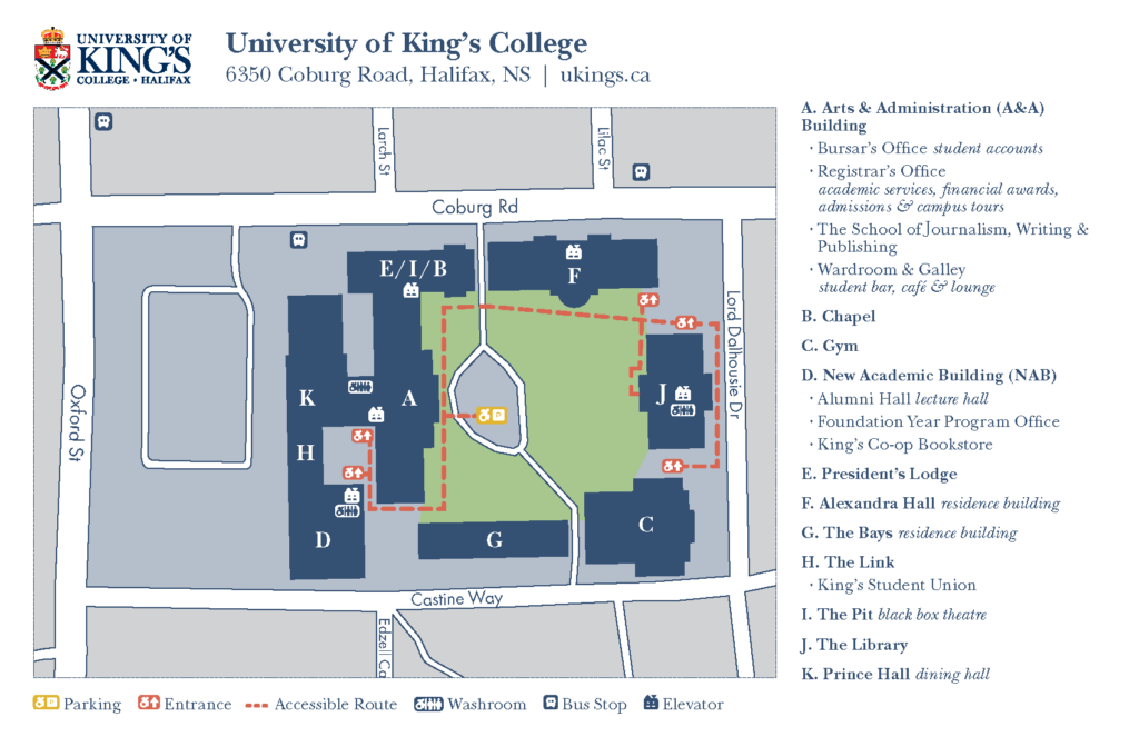 Campus Map | University of King's College