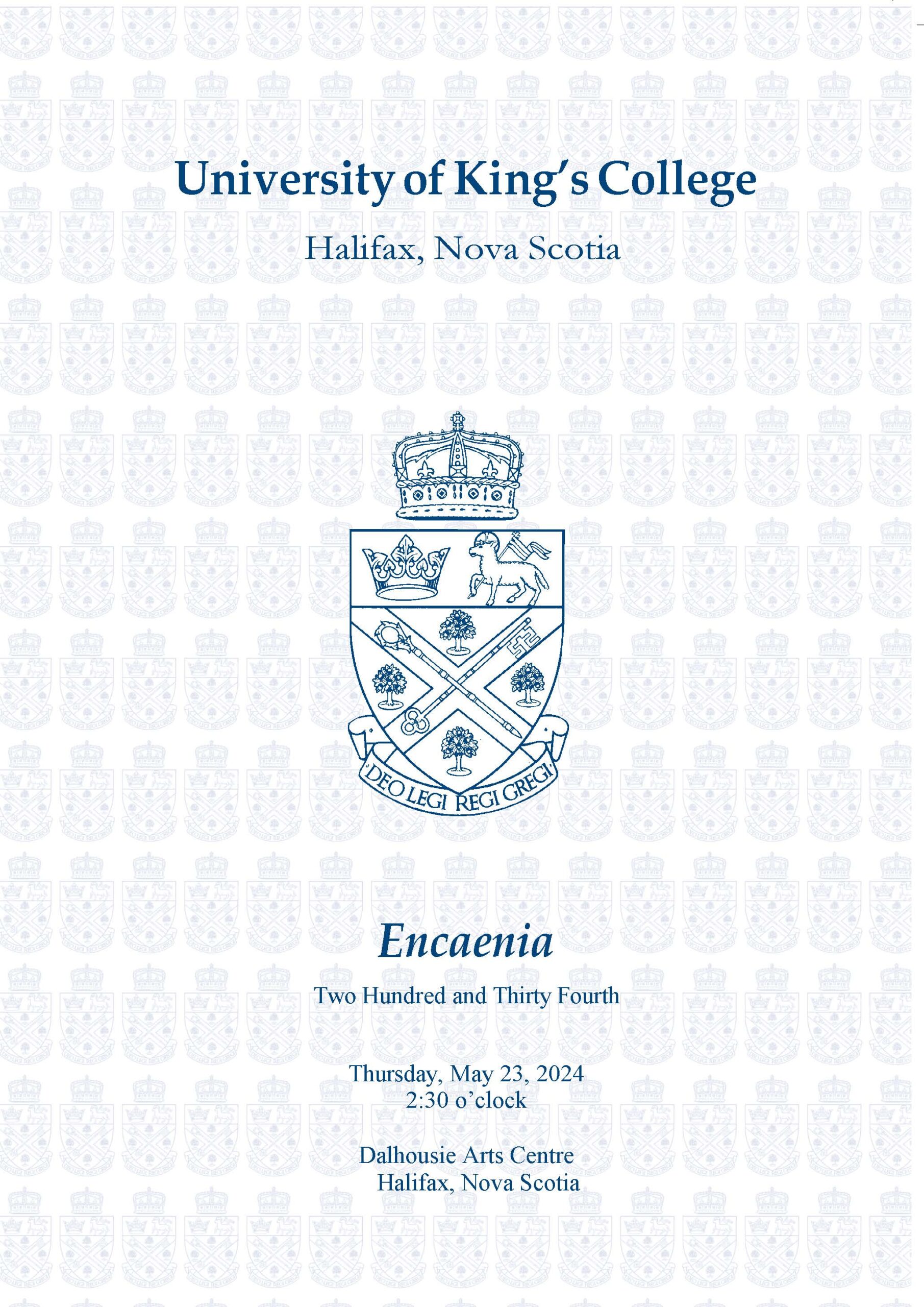 Encaenia 2024 | University of King's College
